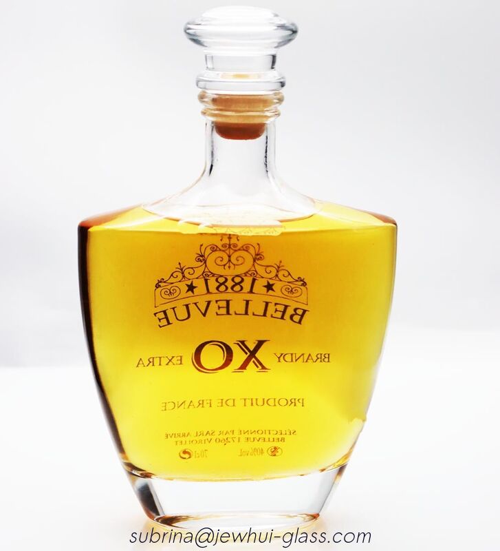 Flint 700ml Glass Spirit Bottles Carafe Kheops 226mm With Carnette Cork ...